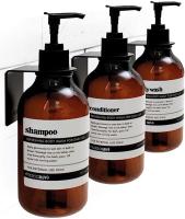 China Space-Saving Adhesive Bottle Holder for Shampoo Set of 2 Behind Doors/On Walls for sale