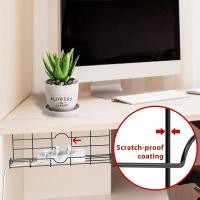 China Sturdy Table Cable Holder Power Coated Under-Desk Cable Duct for Desk Organization for sale