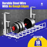 China No Drill Under Desk Wire Organizer with Steel Mesh Cable Management Tray and Clamp for sale