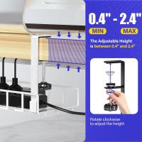 China No Drill Under Desk Wire Organizer with Steel Mesh Cable Management Tray and Clamp for sale