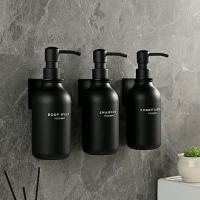 China Stylish Wall Mounted Soap Bottle Dispenser Holder for Shampoo Standing Shelf Storage for sale