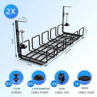 China Cable Duct for Desk/Table/Workplace Cable Tray for Organising Cables and Power Strips for sale