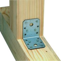 China Hardware Timber Connectors Galvanized Steel Corner Brackets Weighing 36.4g for sale