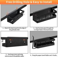 China Organize Your BBQ Station with this Non-folding Rack BBQ Caddy and Paper Towel Holder for sale