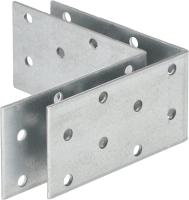 China Hardware Timber Connectors Galvanized Steel Corner Brackets Weighing 36.4g for sale