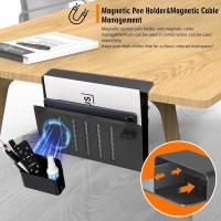 China No Drill Under Desk Cable Management Tray Under Desk Laptop Holder with Pen Holder for sale