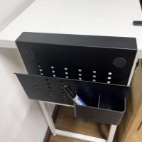 China No Drill Under Desk Cable Management Tray Under Desk Laptop Holder with Pen Holder for sale