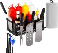 China BBQ Accessories Storage Box with Magnetic Tool Holder Paper Towel Holder for 28