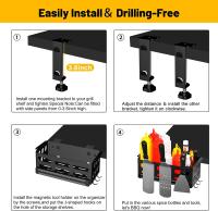 China BBQ Accessories Storage Box with Magnetic Tool Holder Paper Towel Holder for 28