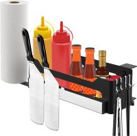 China Space Saving Griddle Caddy BBQ Accessories Storage Box with Magnetic Tool Holder Paper Towel Holder for sale