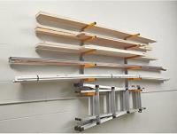 China 6-Level Wall Mount Lumber Storage Metal Rack Perfect for Everyday and Organizing Wood for sale