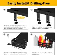 China Space Saving Outdoor Grill Organizer with Paper Towel Holder Tool and Firm Installation for sale