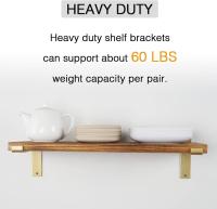 China Industrial Metal Shelf Support with Lip for Wooden Boards Heavy Duty T Brackets 6inch for sale