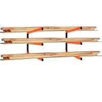 China 3-Level Wood Rack for Everyday Workshop Lumber Storage in Farmhouse Design for sale