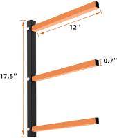 China 3-Level Wood Rack for Everyday Workshop Lumber Storage in Farmhouse Design for sale