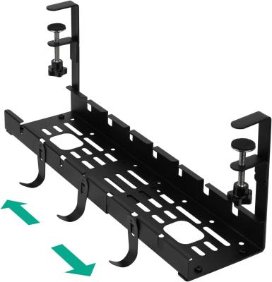 China Under Desk Wire Cable Tray Organizer No Drilling Needed Carbon Steel Construction for sale