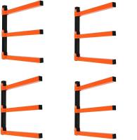 China Carbon Steel Wall Mount Wood Organizer and Lumber Storage Metal Rack with 3-Level for sale