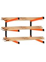 China Carbon Steel Wall Mount Wood Organizer and Lumber Storage Metal Rack with 3-Level for sale