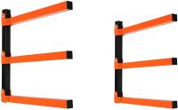 China Carbon Steel Wall Mount Wood Organizer and Lumber Storage Metal Rack with 3-Level for sale