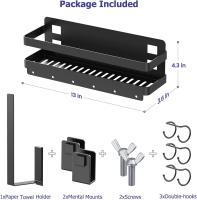 China Upgraded No Drill Griddle Caddy with Paper Towel Holder for 28