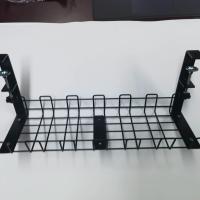 China Customized Logo Wire Management No Drill Cable Tray with Clamp Metal Cable Tray Basket for sale