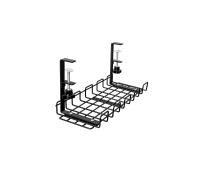 China Customized Logo Wire Management No Drill Cable Tray with Clamp Metal Cable Tray Basket for sale