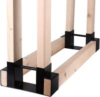 China Fireplace Wood Storage Holder Bracket Kit with Adjustable Length Metal and Firewood for sale