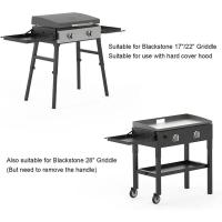 China Single Tier Outdoor BBQ Table Shelf for Shape Metal Rectangular Griddle Side Storage for sale