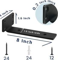 China Black Carbon Steel Heavy Duty Hidden Shelf Brackets for Concealed and Durable Support for sale
