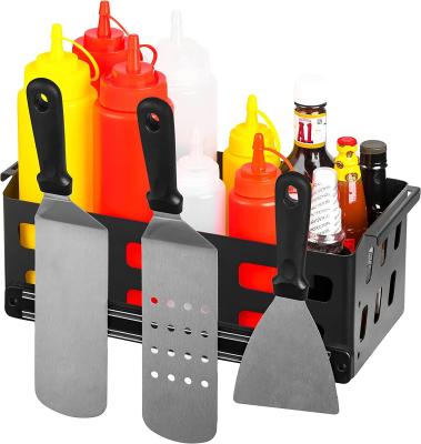 China Space Saving Griddle Caddy with Magnetic BBQ Utensils Strip for Blackstone 28