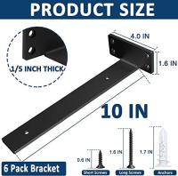 China Heavy Duty Cast Iron Shelves Brackets for Griddle Caddy Industrial Rustic Design for sale