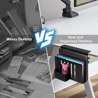 China Steel Hanging Desk Organizer for Neat and Tidy Desk Space Under Desk Storage Solution for sale