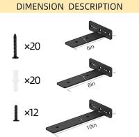 China Functional Design Heavy Duty Floating Shelf Brackets with Powder Coating Coating for sale