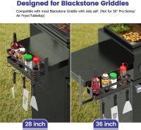 China Space Saving BBQ Storage Box with Paper Towel Holder for Blackstone Griddle BBQ Griddle Caddy for sale