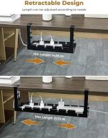 China Retractable Under Desk Cable Management Tray for Organized Workspace 295*125*46mm for sale