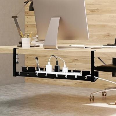 China Organized Living Room with No Installation Required Under Desk Cable Management Tray for sale