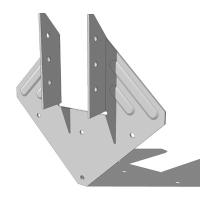 China Standard Reinforced Hot Dip Galvanising Bracket Triangle Corner Metal Angle Connector for sale