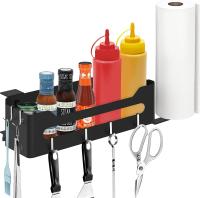 China Powder Coated Space Saving Griddle Caddy with Paper Tower Holder Upgraded Convenience for sale