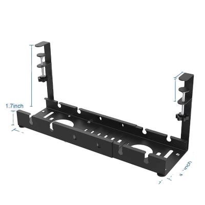 China Under Desk Storage Cable Tray with Adjustable Length and Sturdy Metal Construction for sale