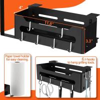 China Powder Coated Space Saving Griddle Caddy with Paper Tower Holder Upgraded Convenience for sale