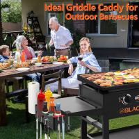 China Powder Coated Space Saving Griddle Caddy with Paper Tower Holder Upgraded Convenience for sale
