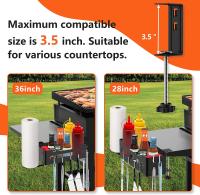 China Powder Coated Space Saving Griddle Caddy with Paper Tower Holder Upgraded Convenience for sale