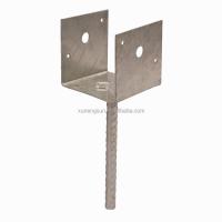 China 4x4 Wooden Post Brackets with Metal Anchors Corner Connections and Strong Capacity for sale
