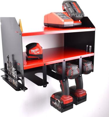 China Convenience Stores Wall Mount Cordless Drill Tool Holder Organizer Rack Plastic Type for sale