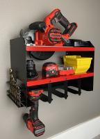 China Convenience Stores Wall Mount Cordless Drill Tool Holder Organizer Rack Plastic Type for sale