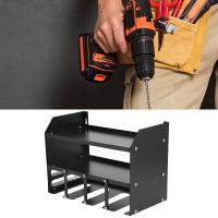 China Convenience Stores Wall Mount Cordless Drill Tool Holder Organizer Rack Plastic Type for sale