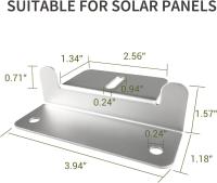 China 3.94*2.6 Solar Panel Mounting Brackets Easy Brushing Installation for Smooth Setup for sale