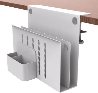 China Office No Drill Laptop Holder Perfect Standing Desk Cable Management Rack for Office for sale