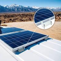 China 3.94*2.6 White Power Black Solar Panel Z Bracket Mount Lightweight Anodized Aluminum Mounting Brackets for sale
