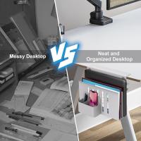 China Office No Drill Laptop Holder Perfect Standing Desk Cable Management Rack for Office for sale